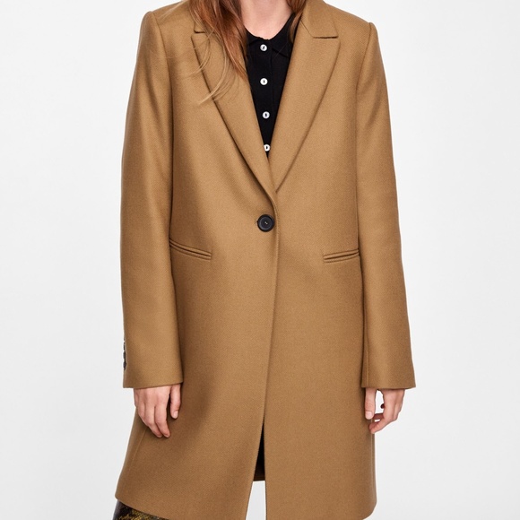 Zara | Jackets & Coats | Zara Manteco Wool Camel Masculine Coat | Poshmark